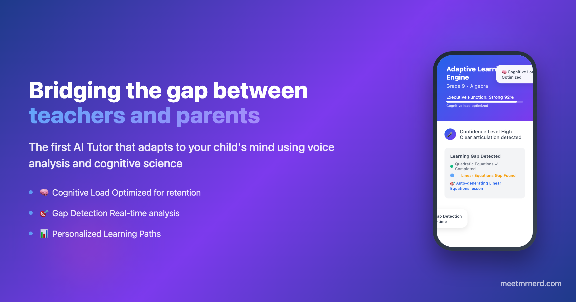 Mr. Nerd - Bridging the gap between teachers and parents | AI-Powered Learning